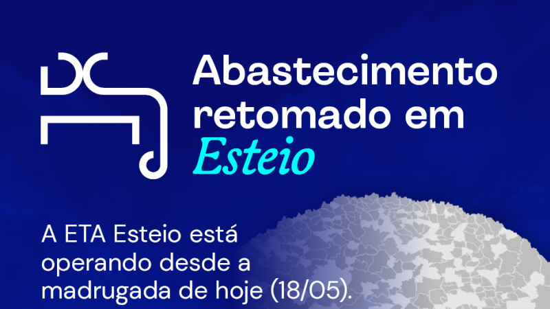 Abastecimento retomado em Esteio - CORSAN